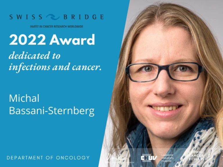 Michal Bassani-Sternberg receives Swiss Bridge Foundation 2022 award ...